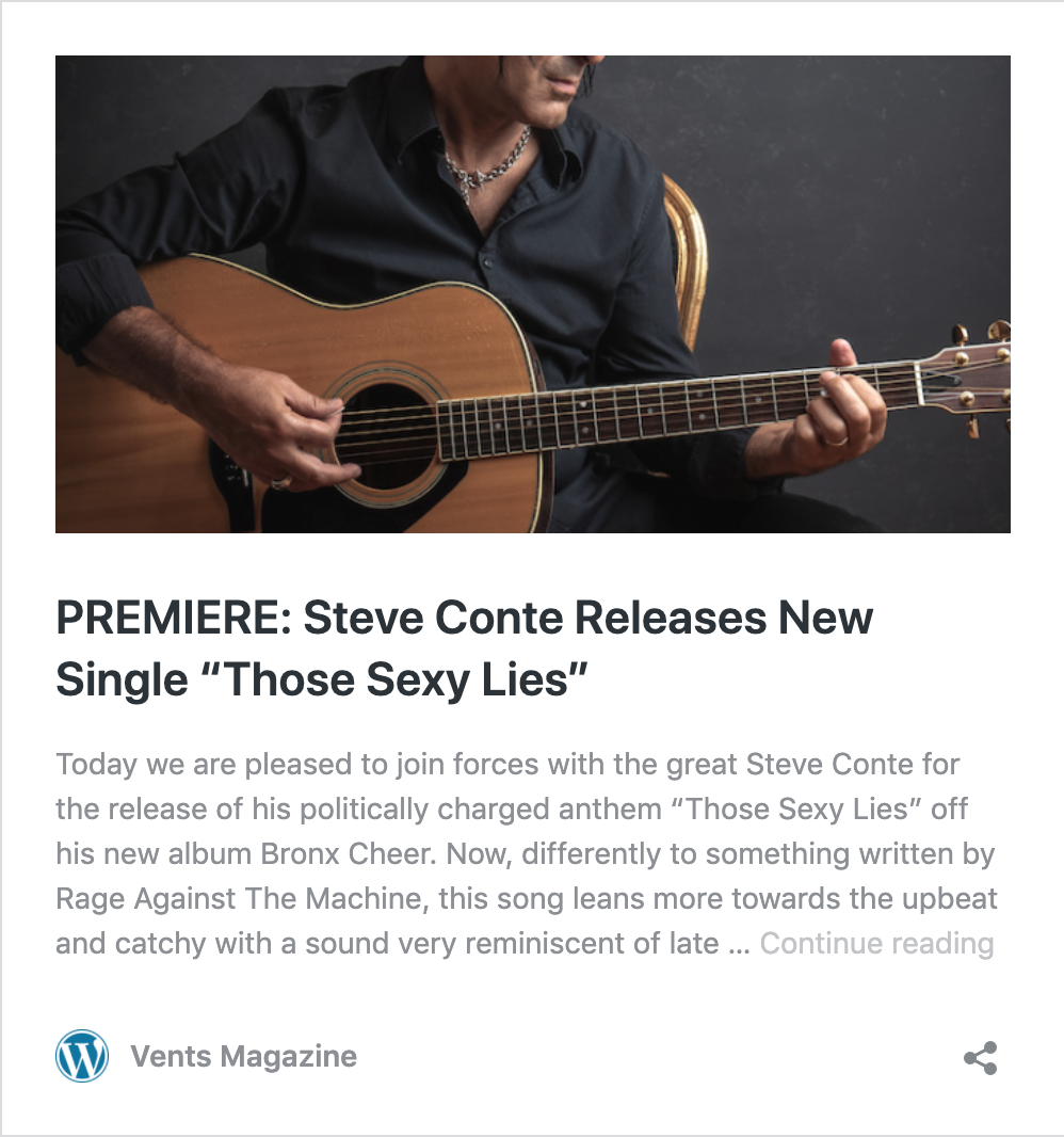 Steve Conte – Bronx Cheer – Out Now!